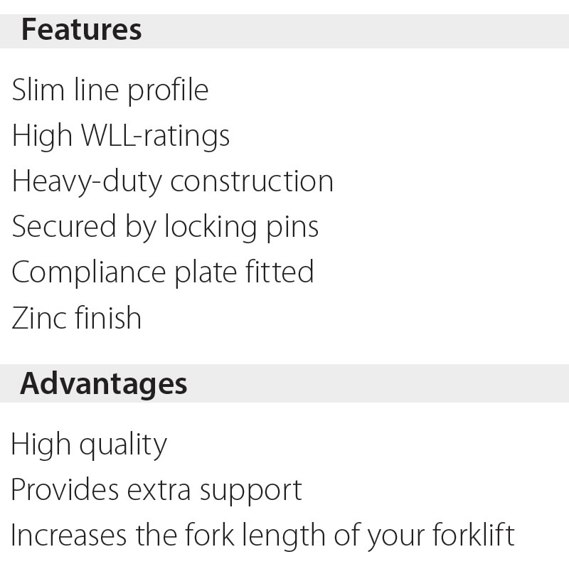 Fork Extension 2400mm : Fork Slipper 2400mm : Fork 2400mm Slipper ...